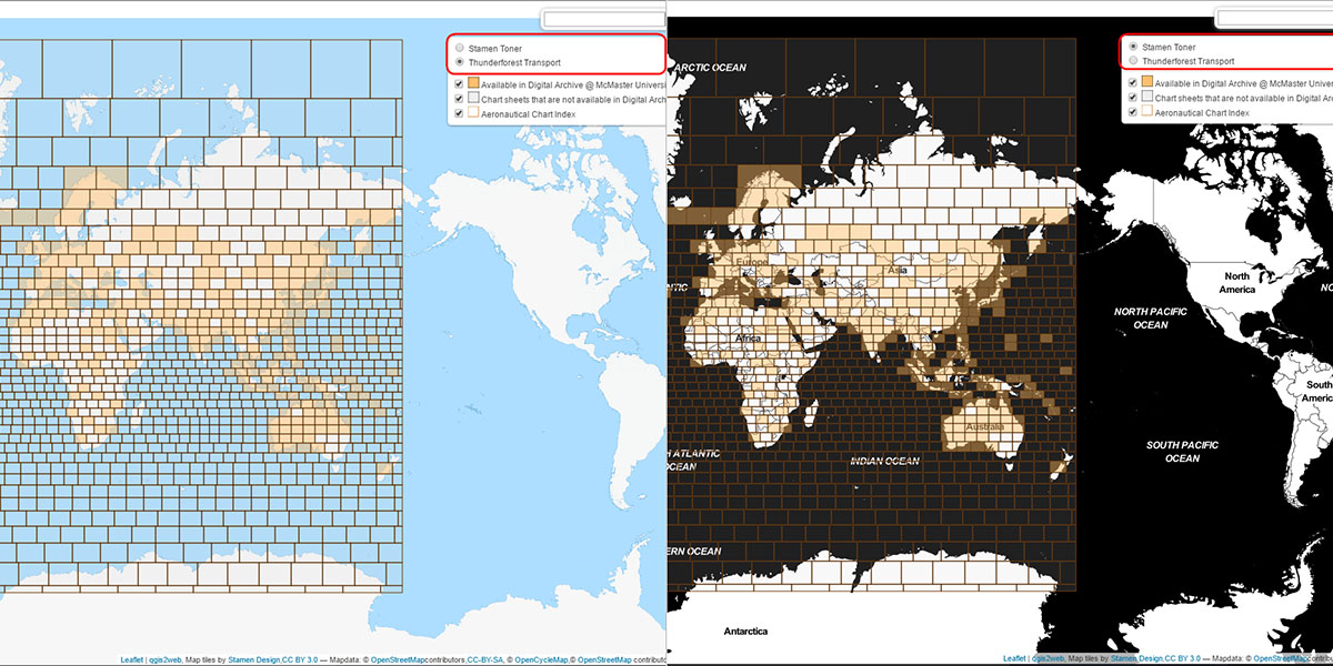 McMaster University's Aeronautical Charts Index