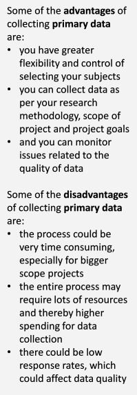 Primary and Secondary Data