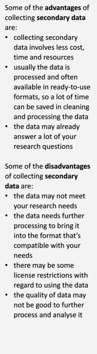 Primary and Secondary Data